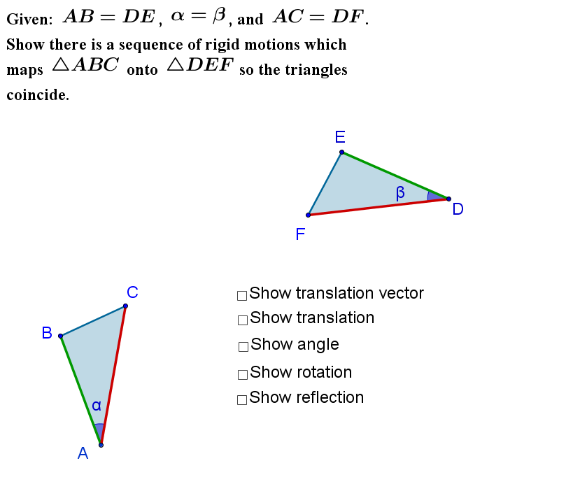 Congruence in Terms of Rigid Motions