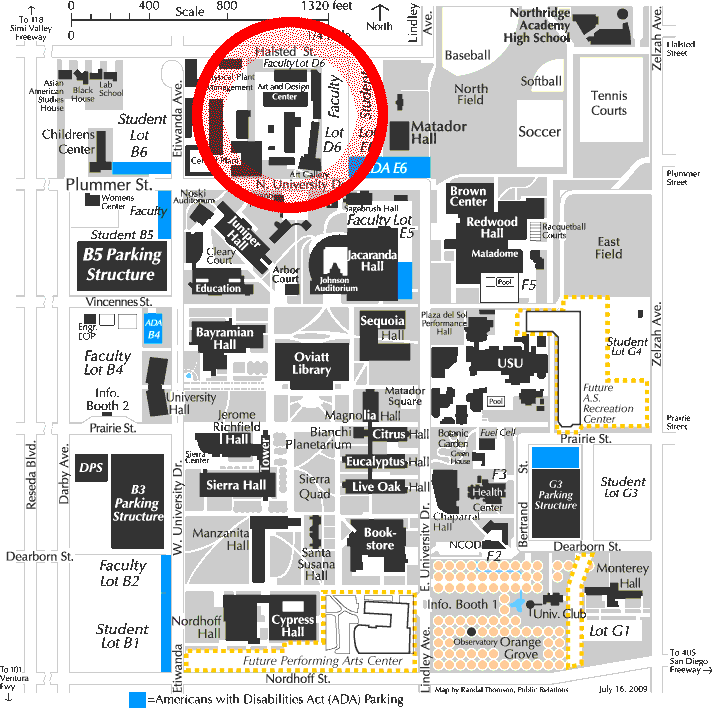CSUN South Campus Map
