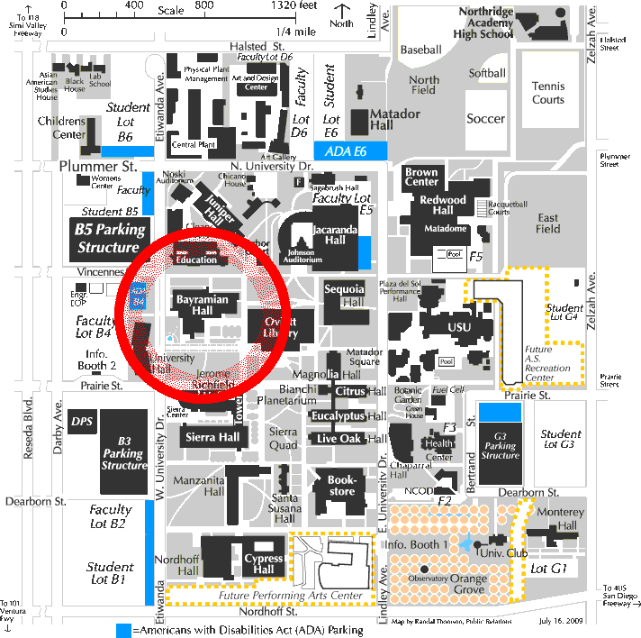 CSUN South Campus Map