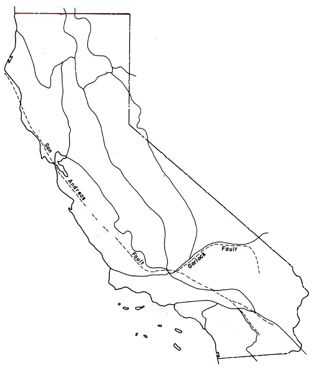 Basin Ranges Central Valley Central Coast Ranges Klamath Mountain Los ...